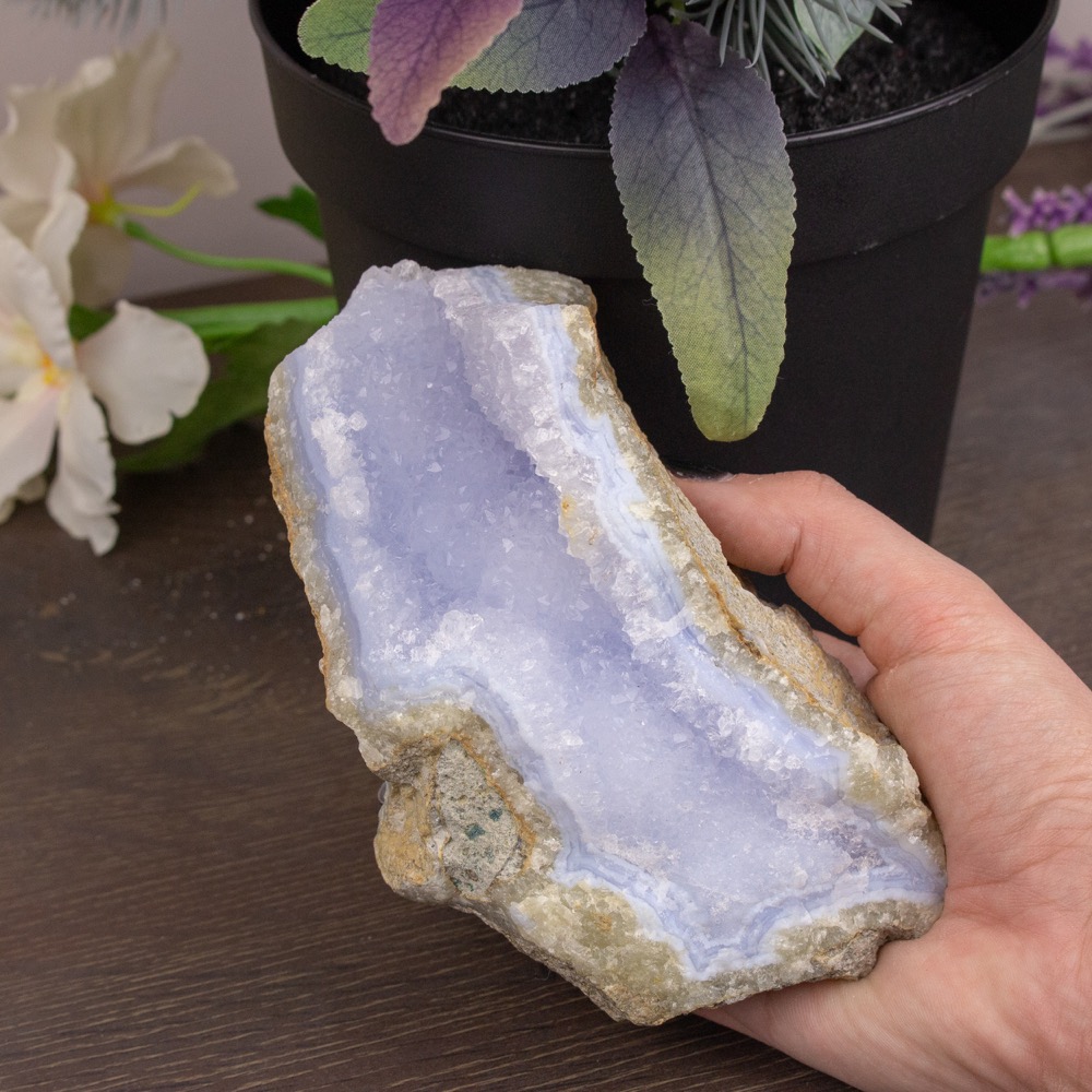 Blue Lace Agate Tabletop Chunk - The Crystal Council