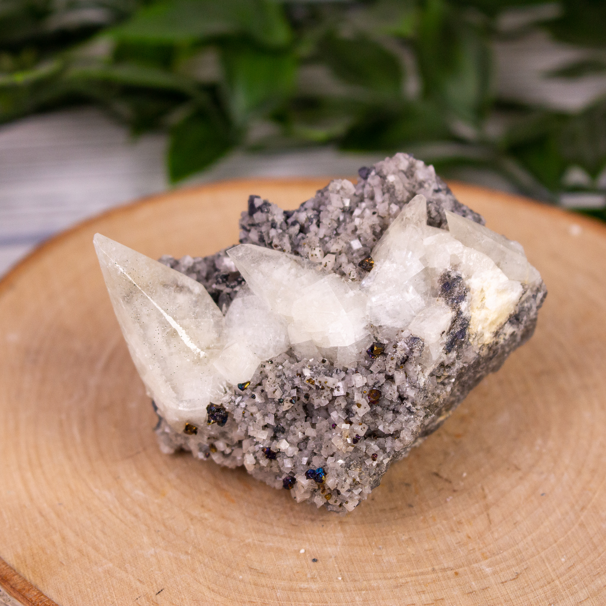 Chalcopyrite with Calcite - The Crystal Council